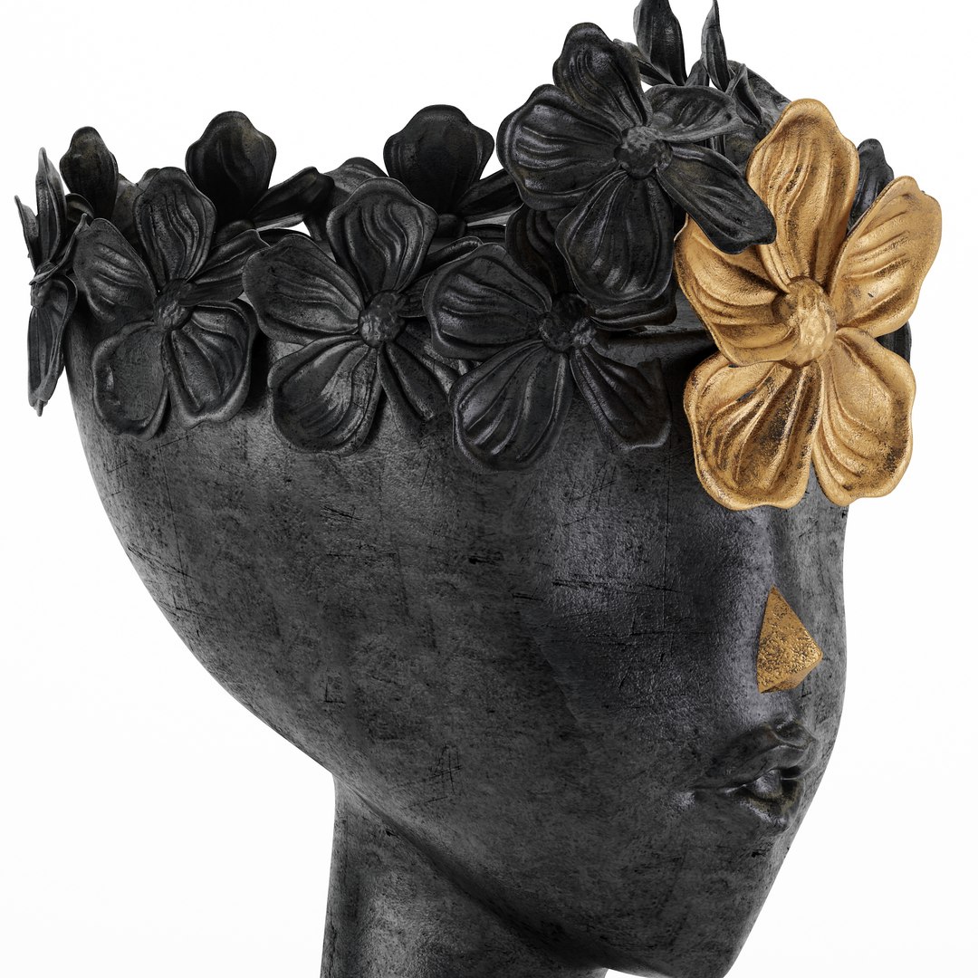 3D Floral Girls Bust Model - TurboSquid 1708712
