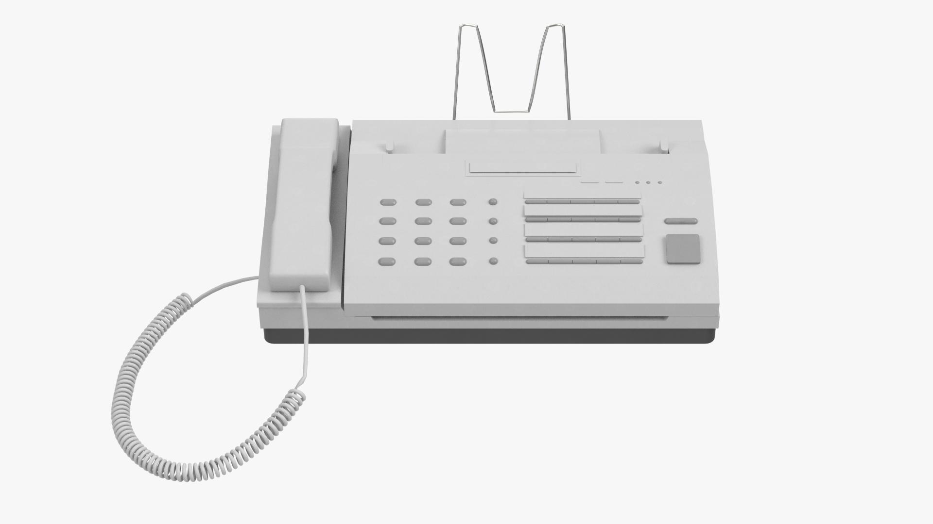 3d Model Of Office Fax Machine Mesh