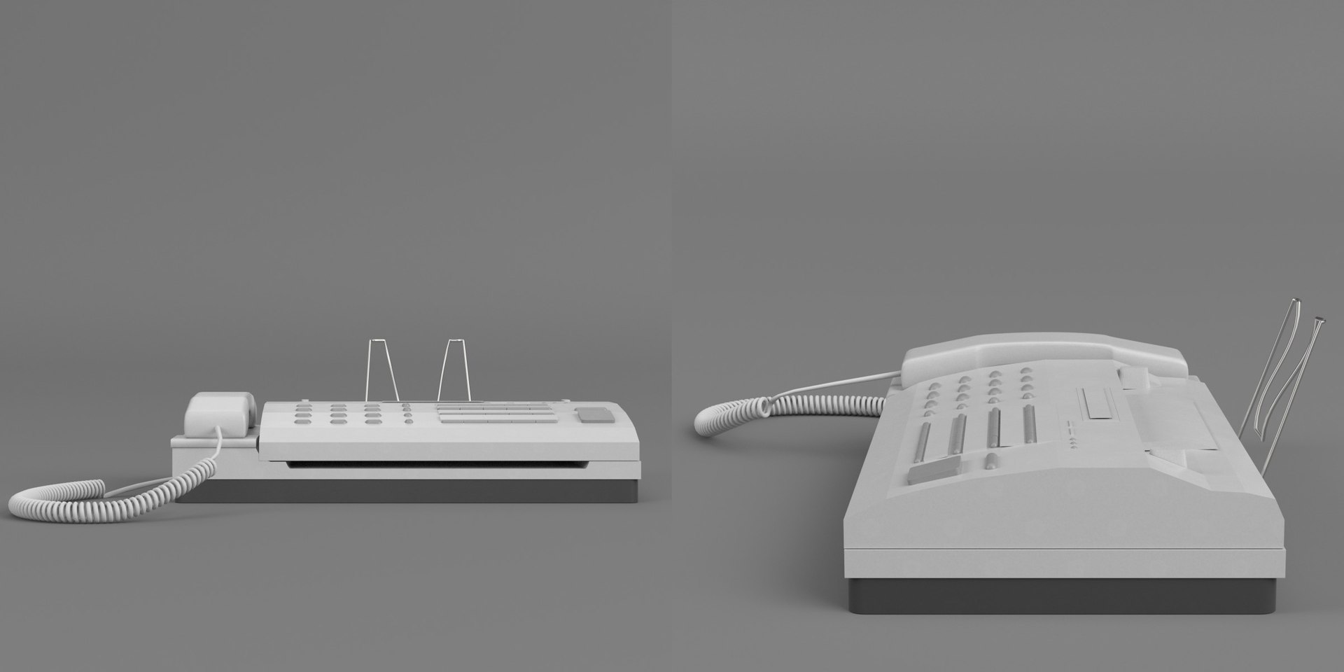3d Model Of Office Fax Machine Mesh