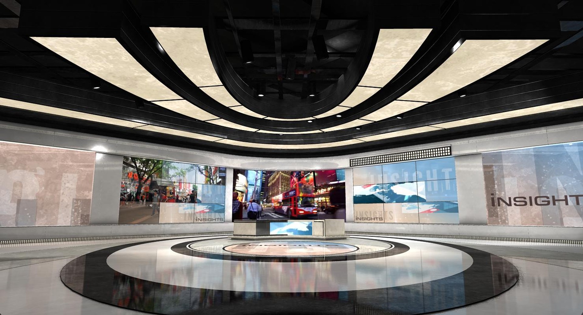 Virtual Set News Studio Model - TurboSquid 1252301