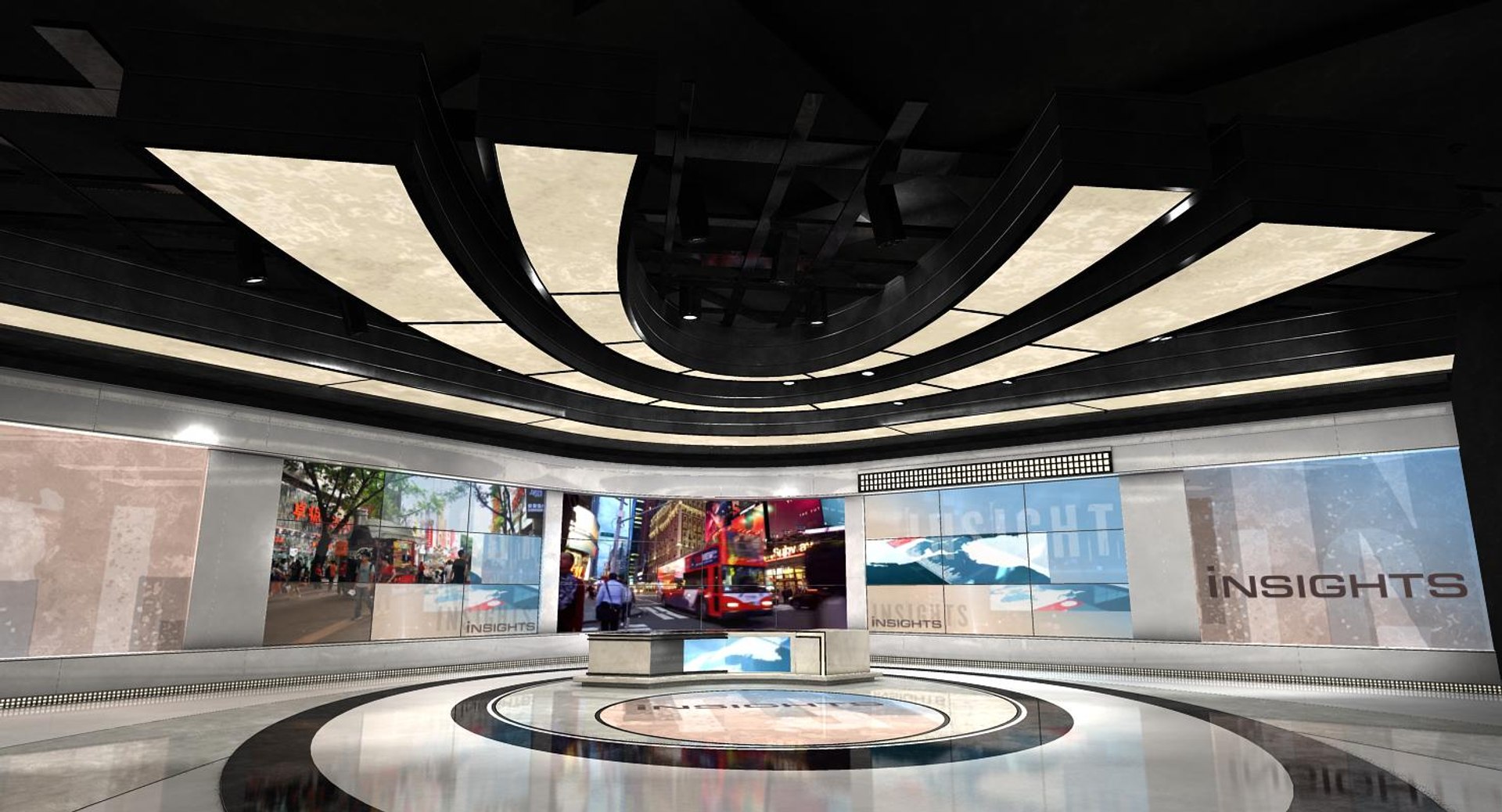 Virtual Set News Studio Model - TurboSquid 1252301