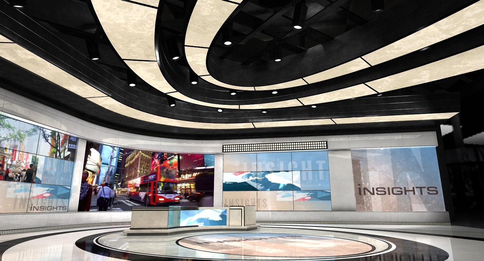 Virtual Set News Studio Model - TurboSquid 1252301