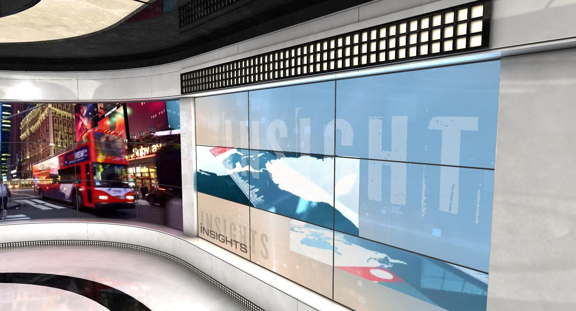 Virtual Set News Studio Model - TurboSquid 1252301