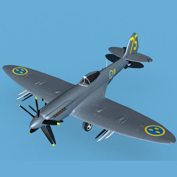modelo 3d Supermarine Spitfire Mk XXII V17 Sweeden - TurboSquid 1925751