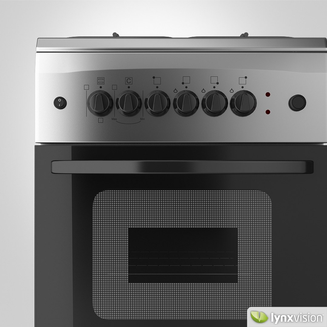Freestanding Gas Cooker 3d Model