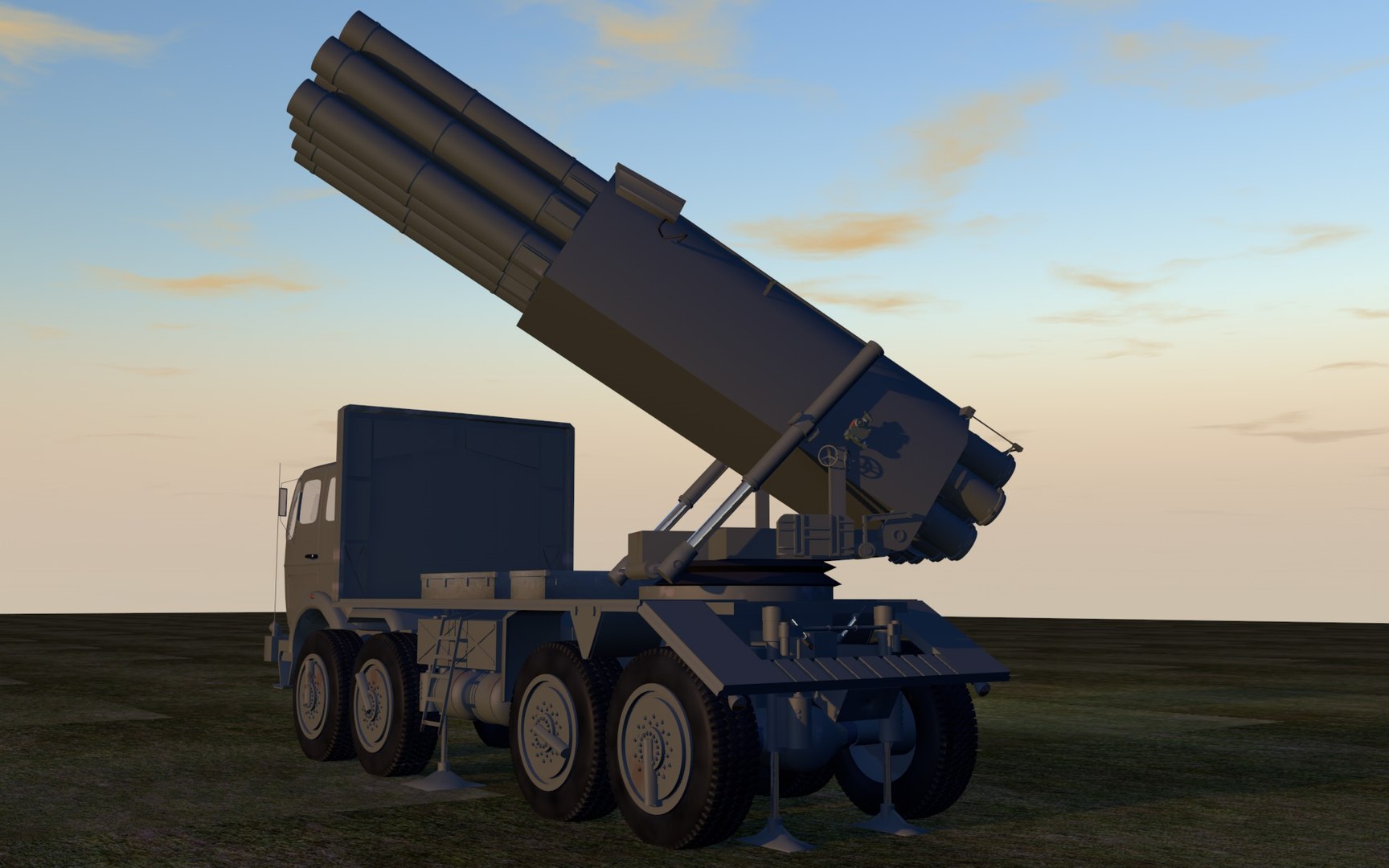 3d Mlrs Hurricane M 87 Model