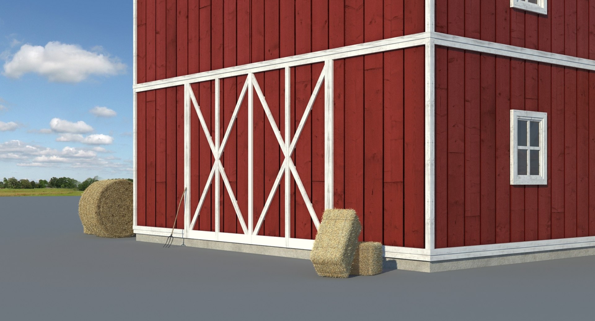 3d Model Farm Stack Realistic