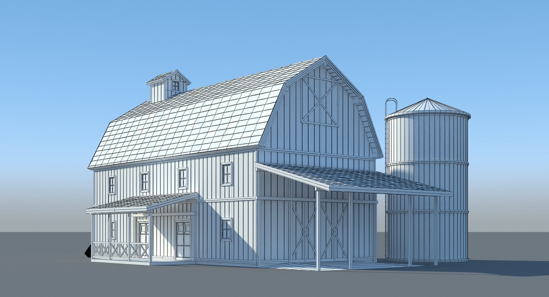 3d Model Farm Stack Realistic