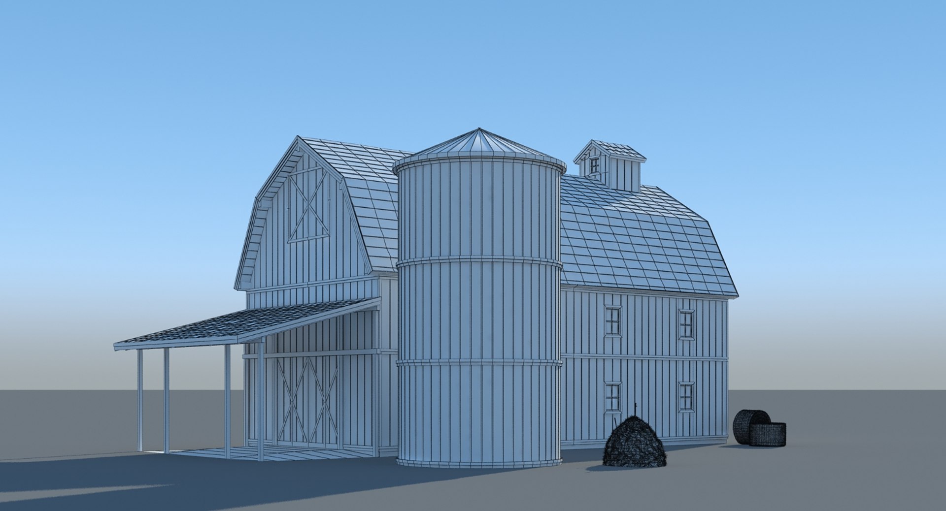 3d Model Farm Stack Realistic