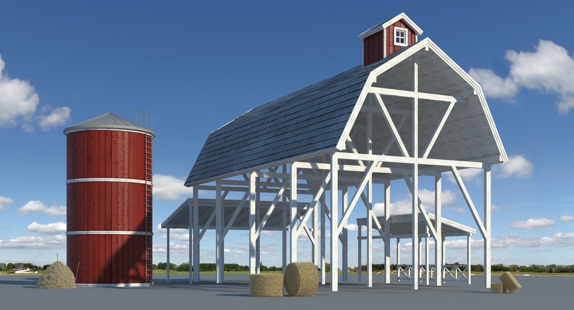 3d Model Farm Stack Realistic