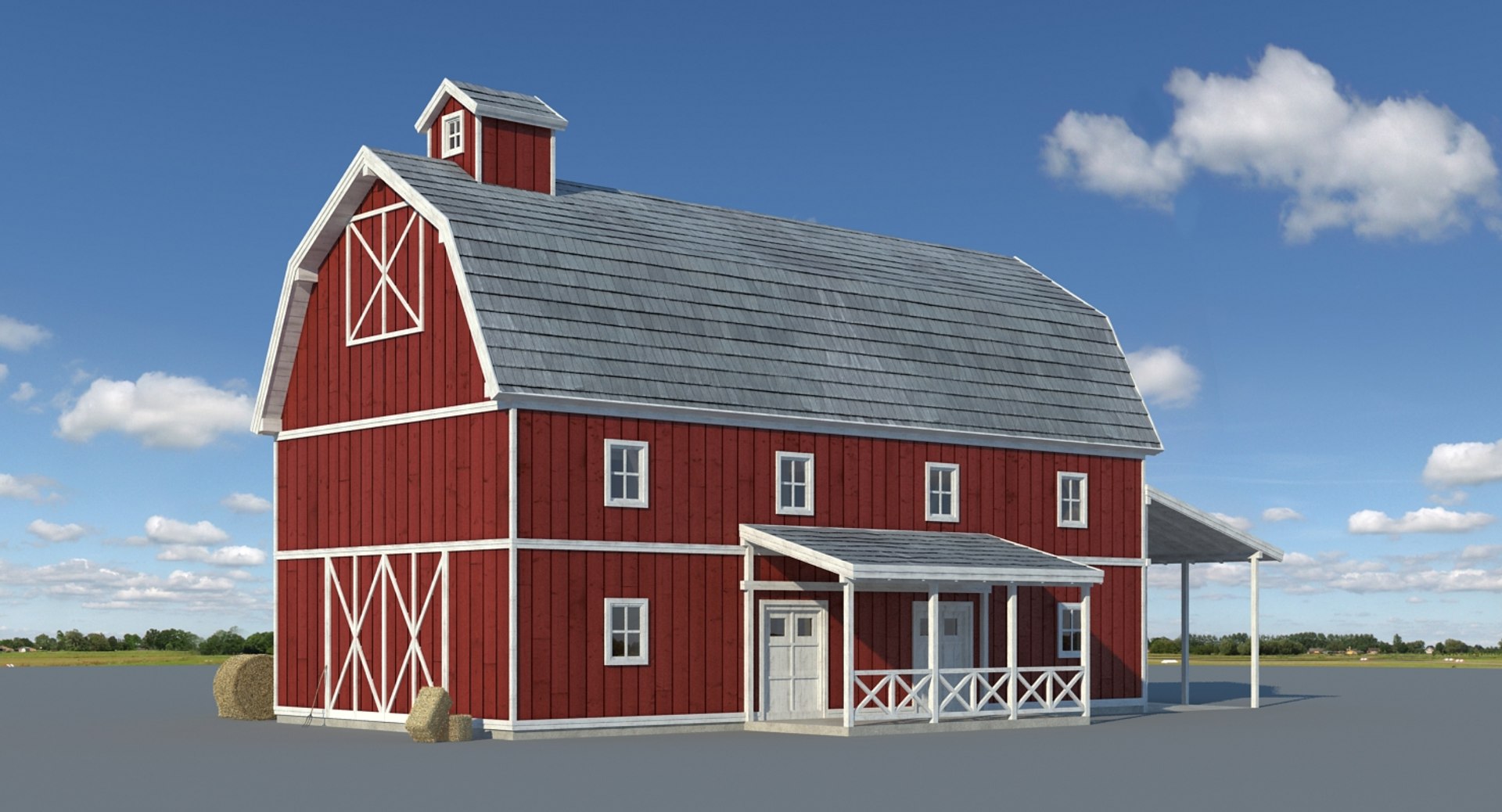 3d Model Farm Stack Realistic