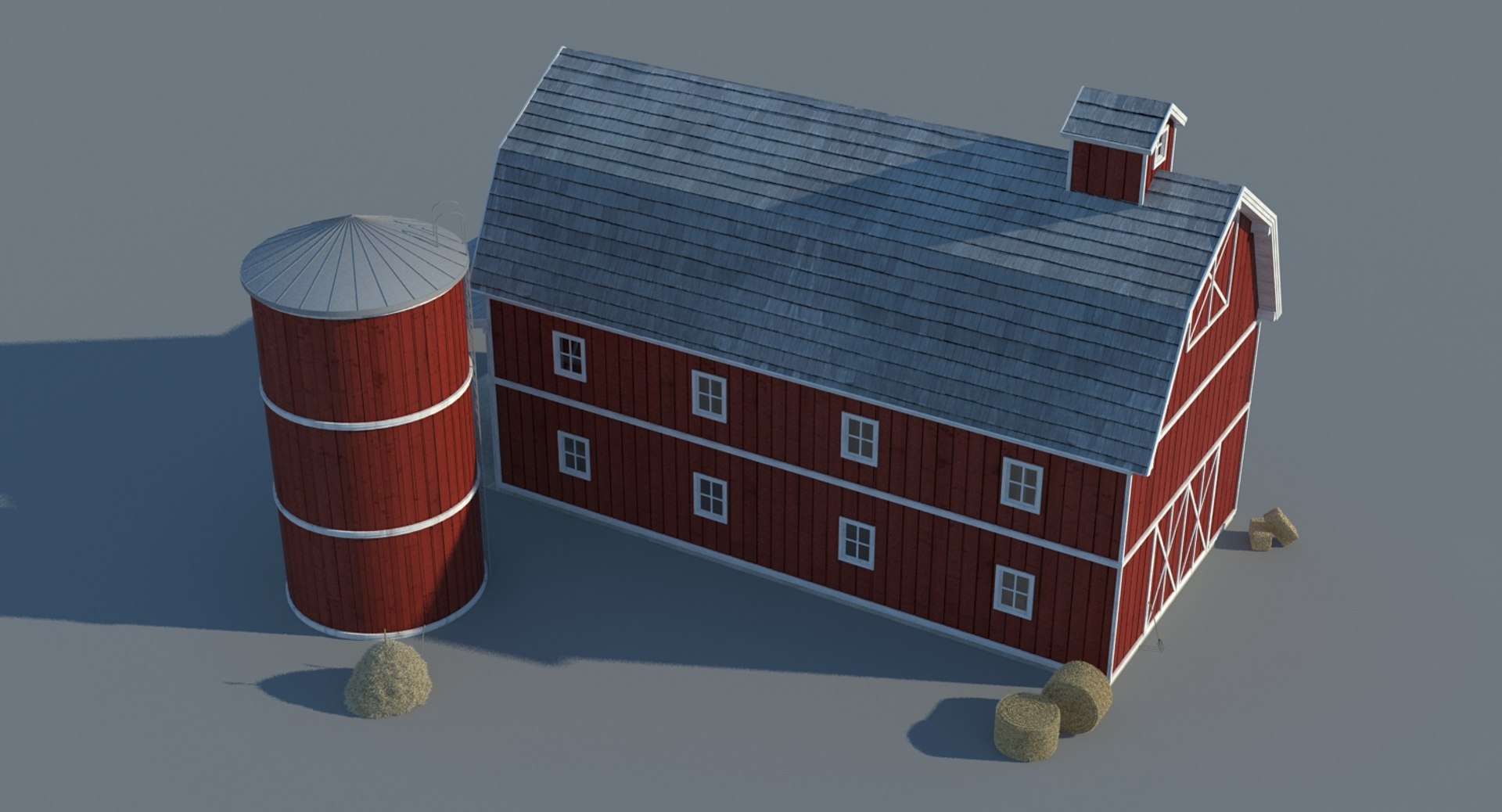 3d Model Farm Stack Realistic
