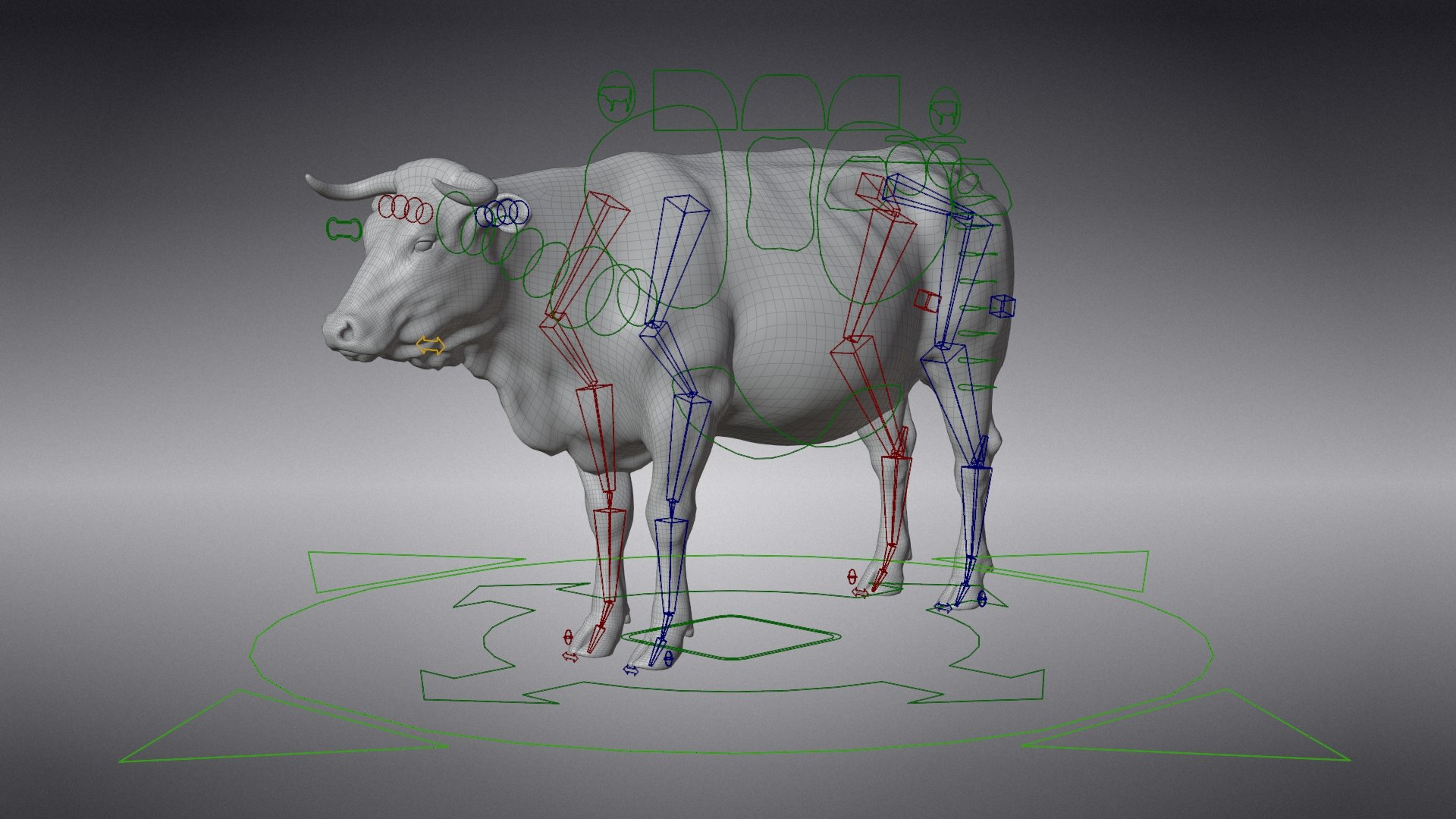 Cattle Cow Animated model - TurboSquid 2078886