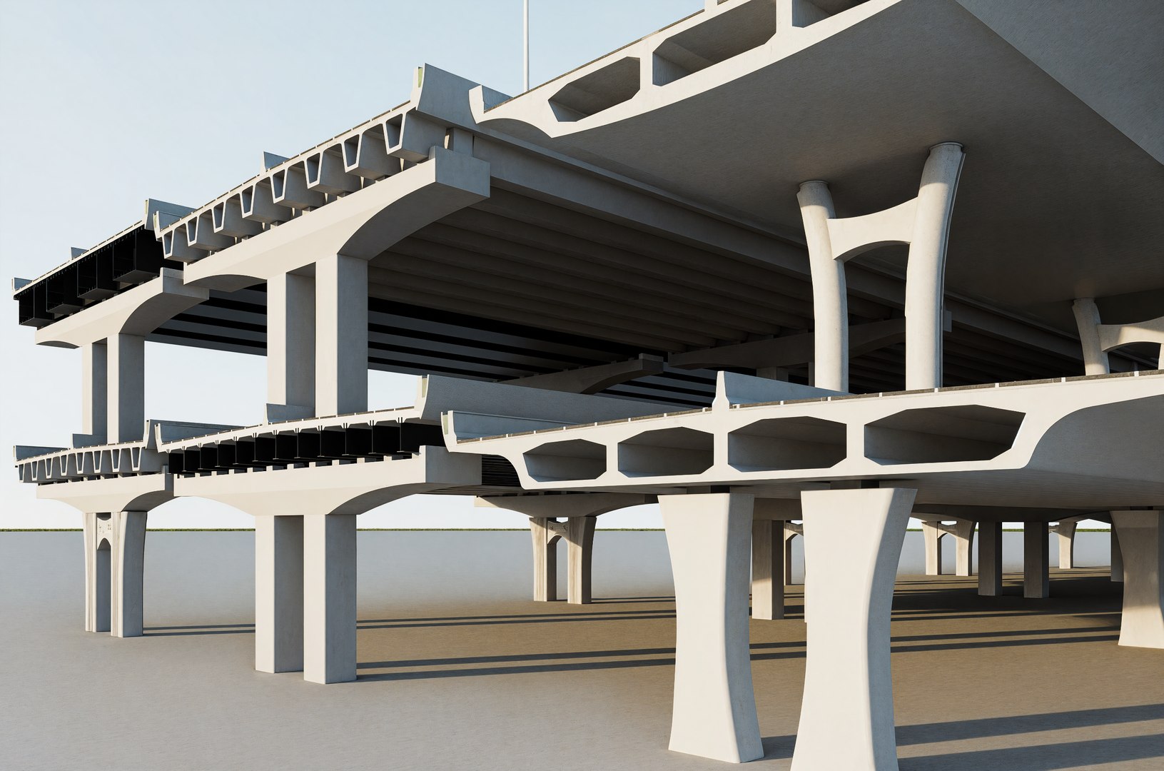 Highway Interchange 3D Model 3D Model 3D Model 3D Model - TurboSquid ...