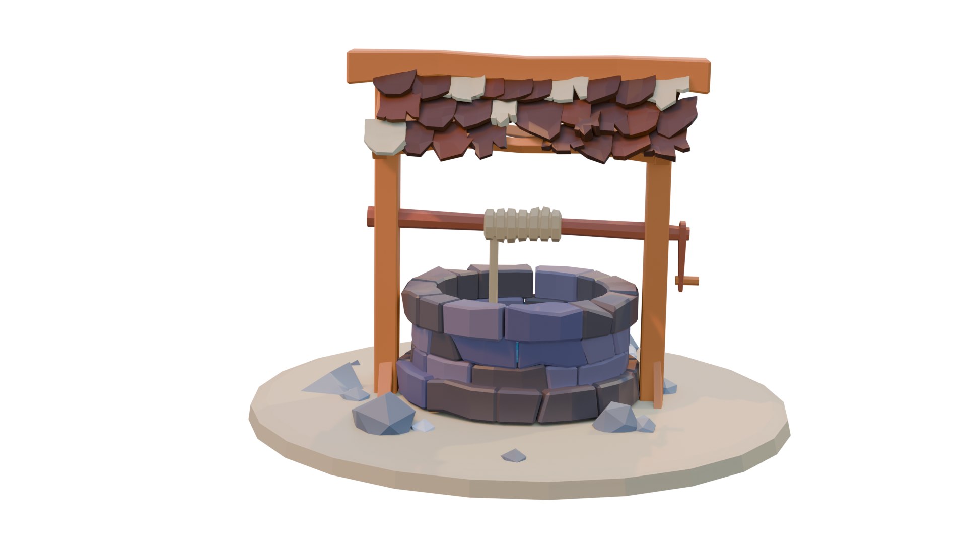 Low Poly Water Well 3D Model - TurboSquid 2255127