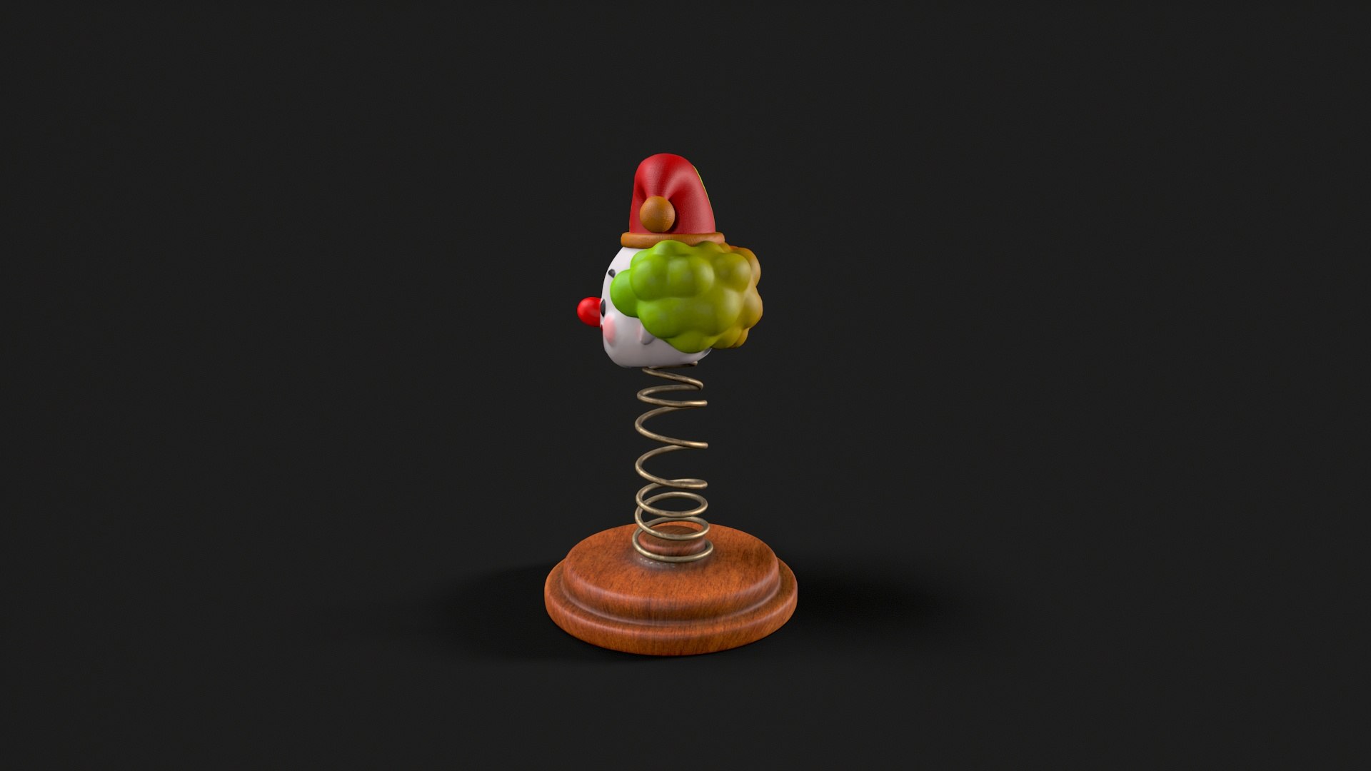 3D Clown Spring Toy - TurboSquid 2421261