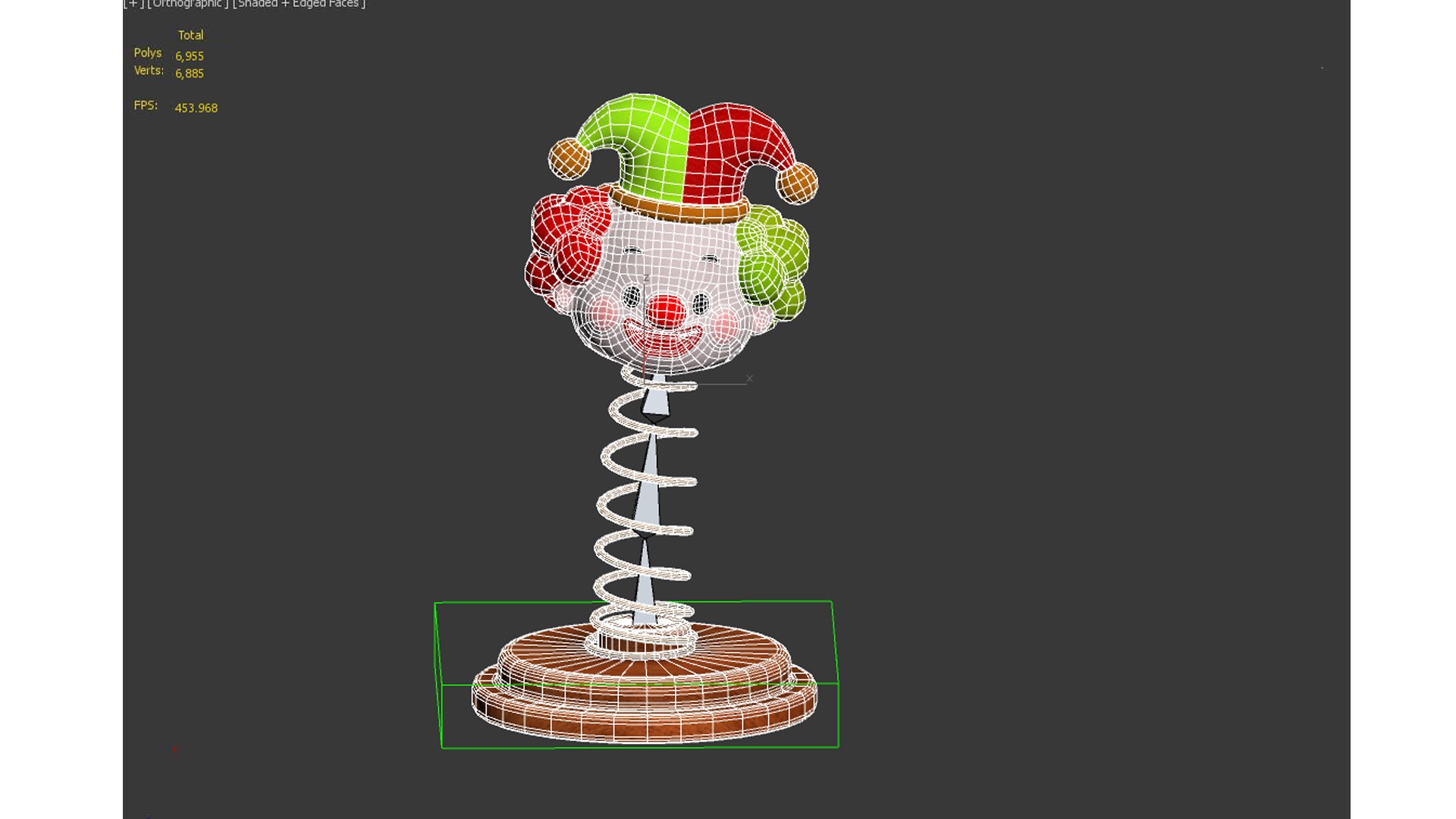 3D Clown Spring Toy - TurboSquid 2421261