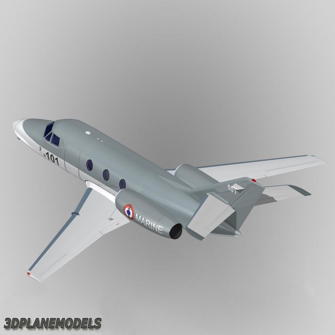 Dassault Falcon 10 French 3d 3ds