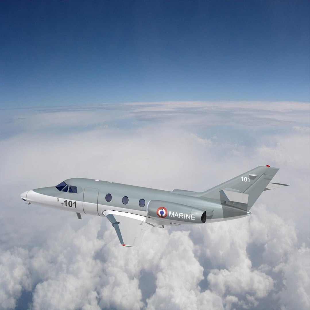 Dassault Falcon 10 French 3d 3ds