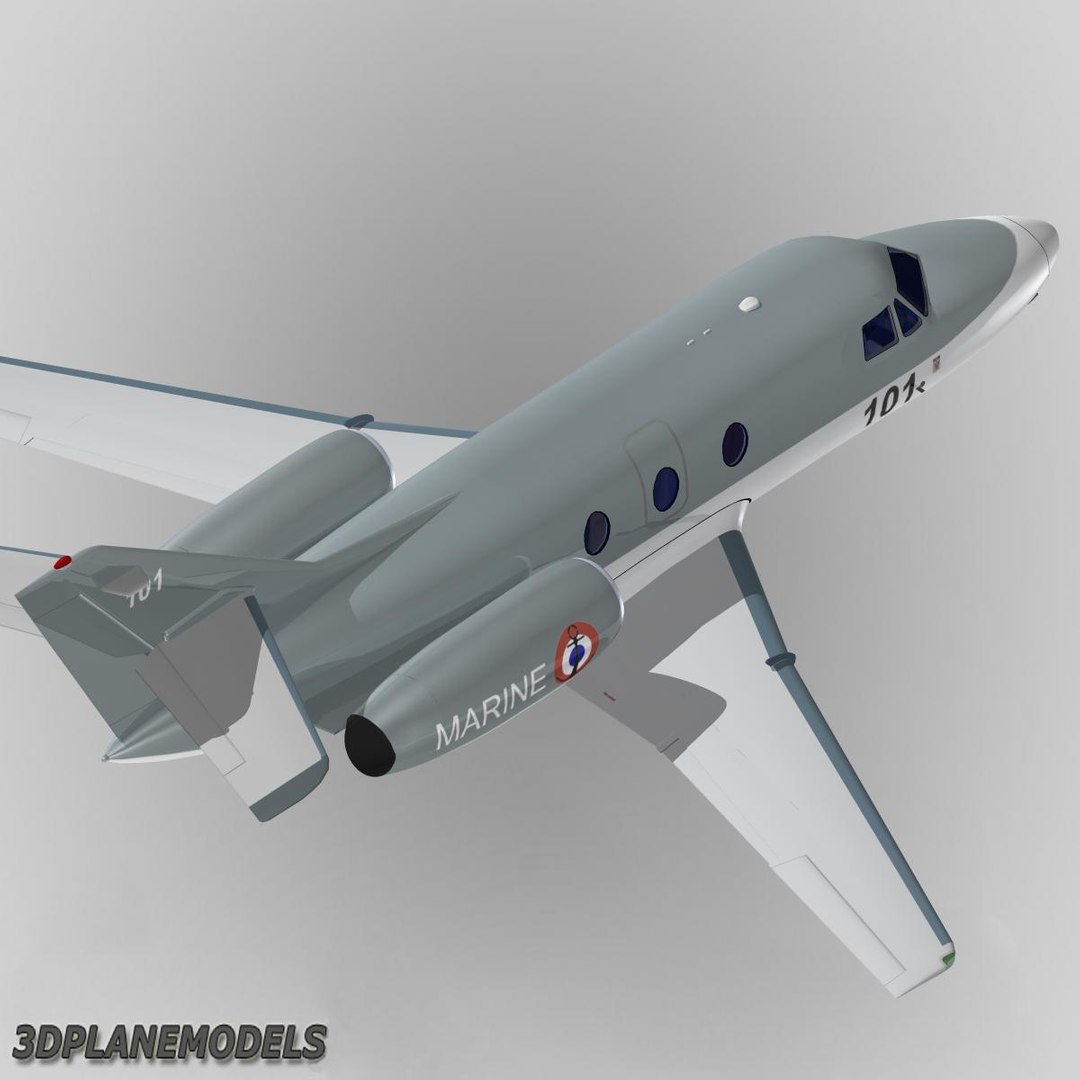 Dassault Falcon 10 French 3d 3ds