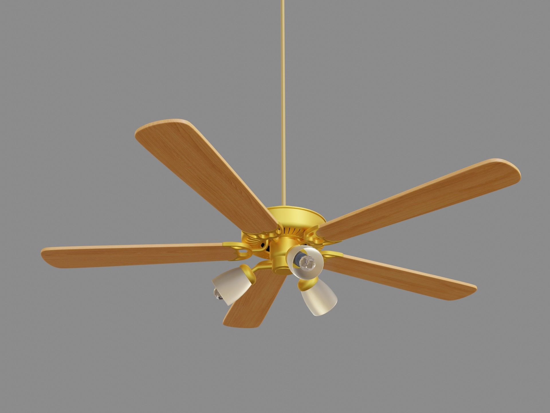 3D ceiling fan with light model - TurboSquid 1836994