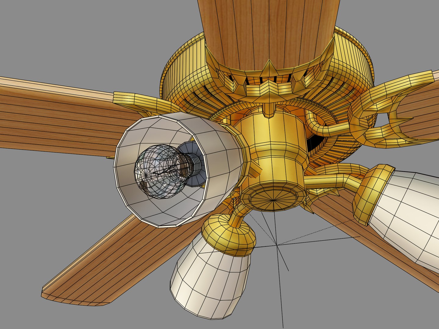 3D Ceiling Fan With Light Model - TurboSquid 1836994