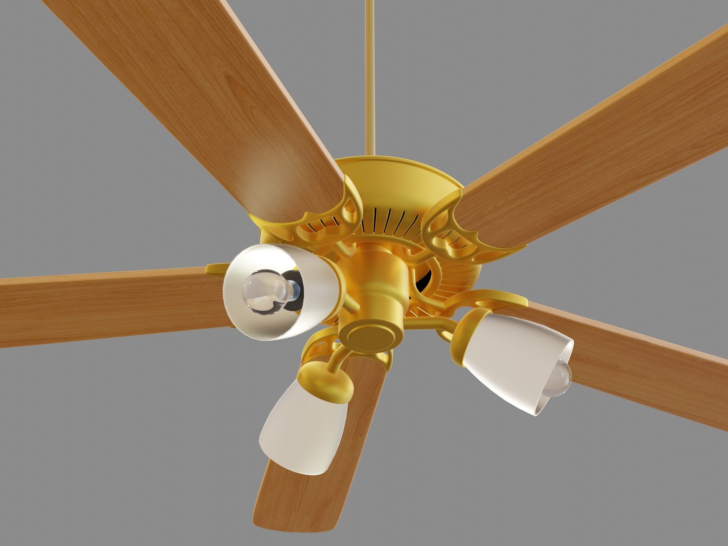 3D Ceiling Fan With Light Model - TurboSquid 1836994