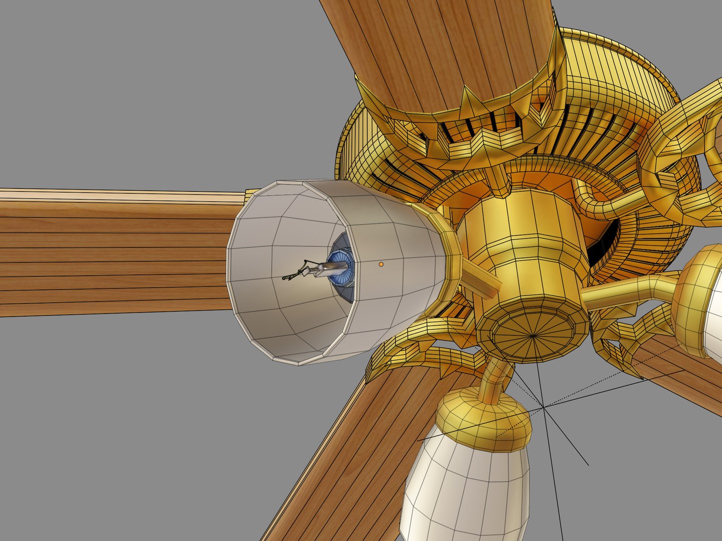 3D Ceiling Fan With Light Model - TurboSquid 1836994
