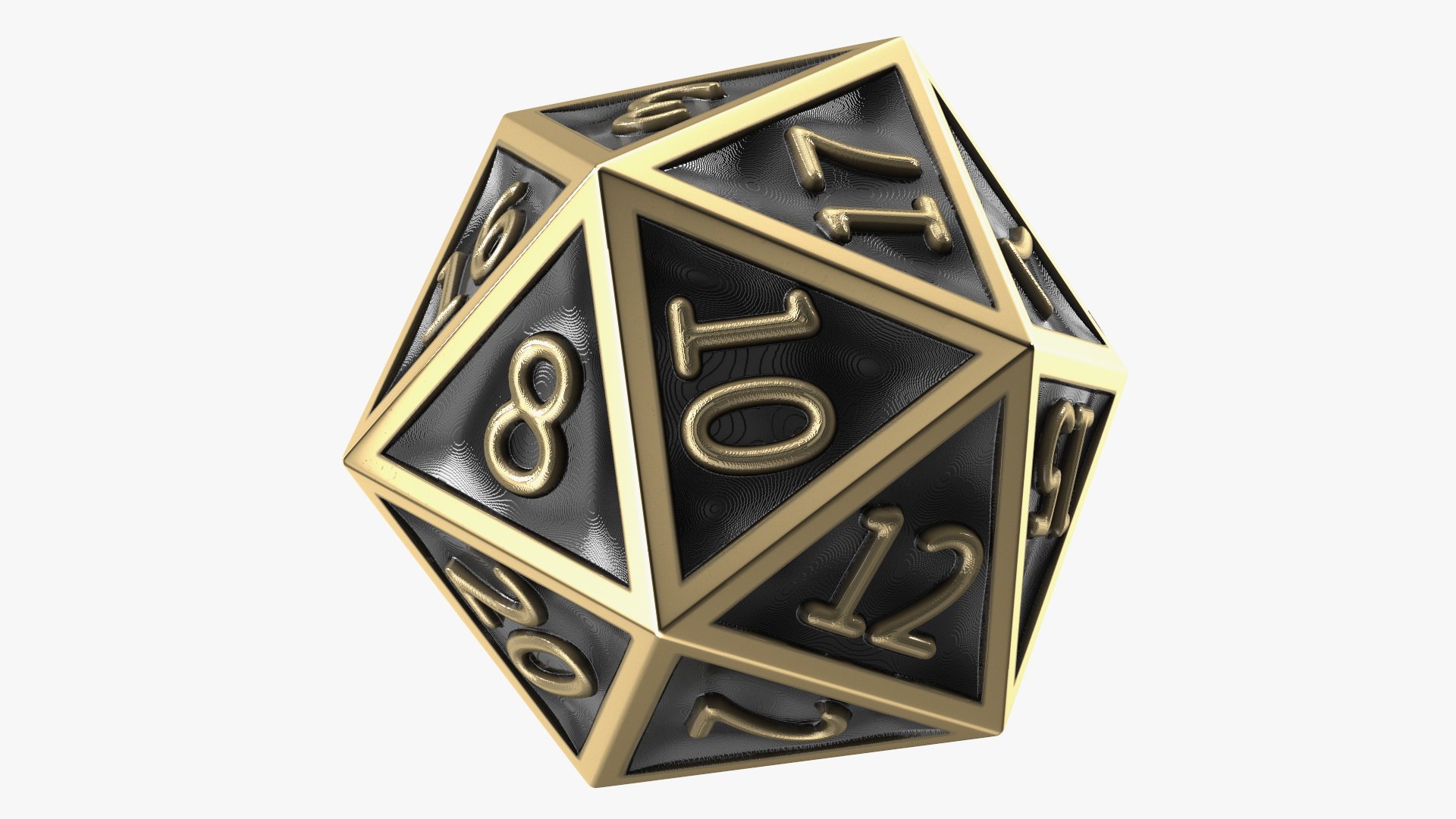 Bronze DND D20 Dice 3D - TurboSquid 2139423