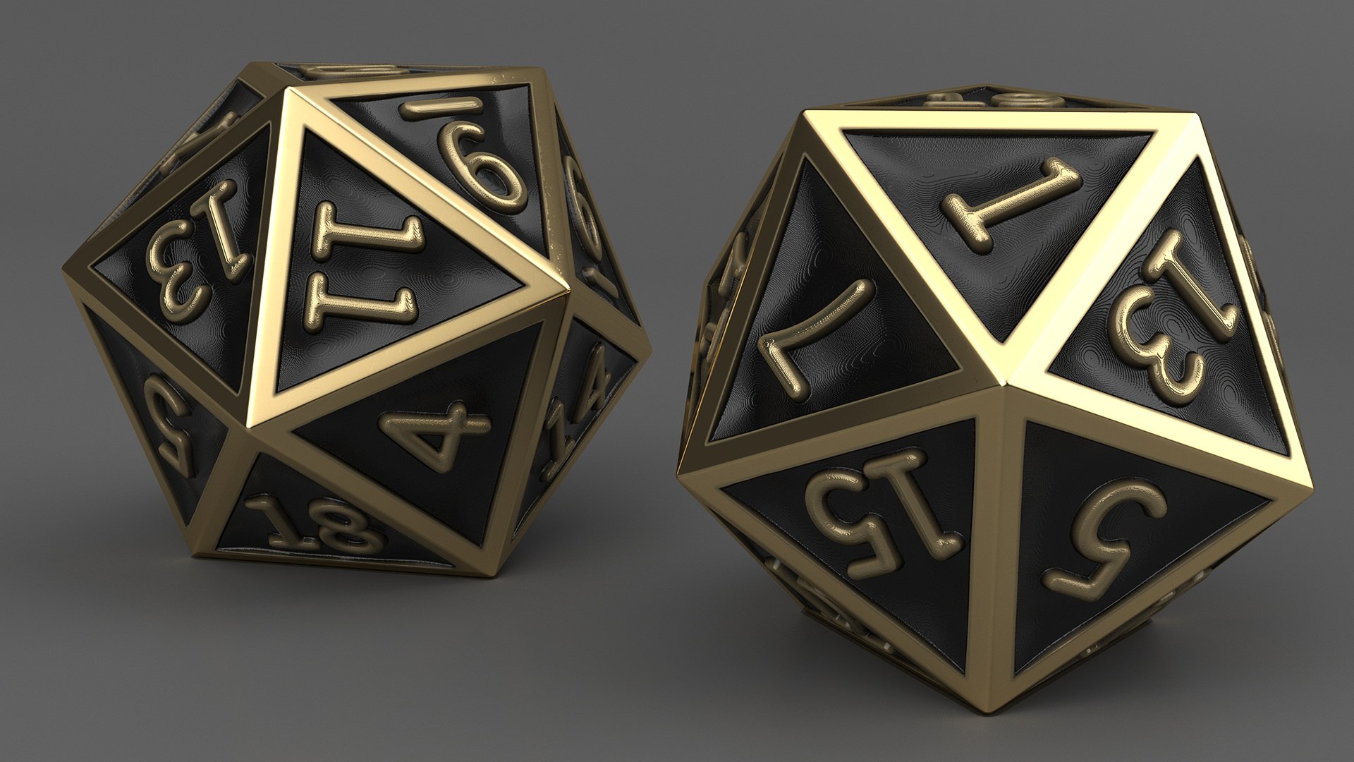 Bronze DND D20 Dice 3D - TurboSquid 2139423