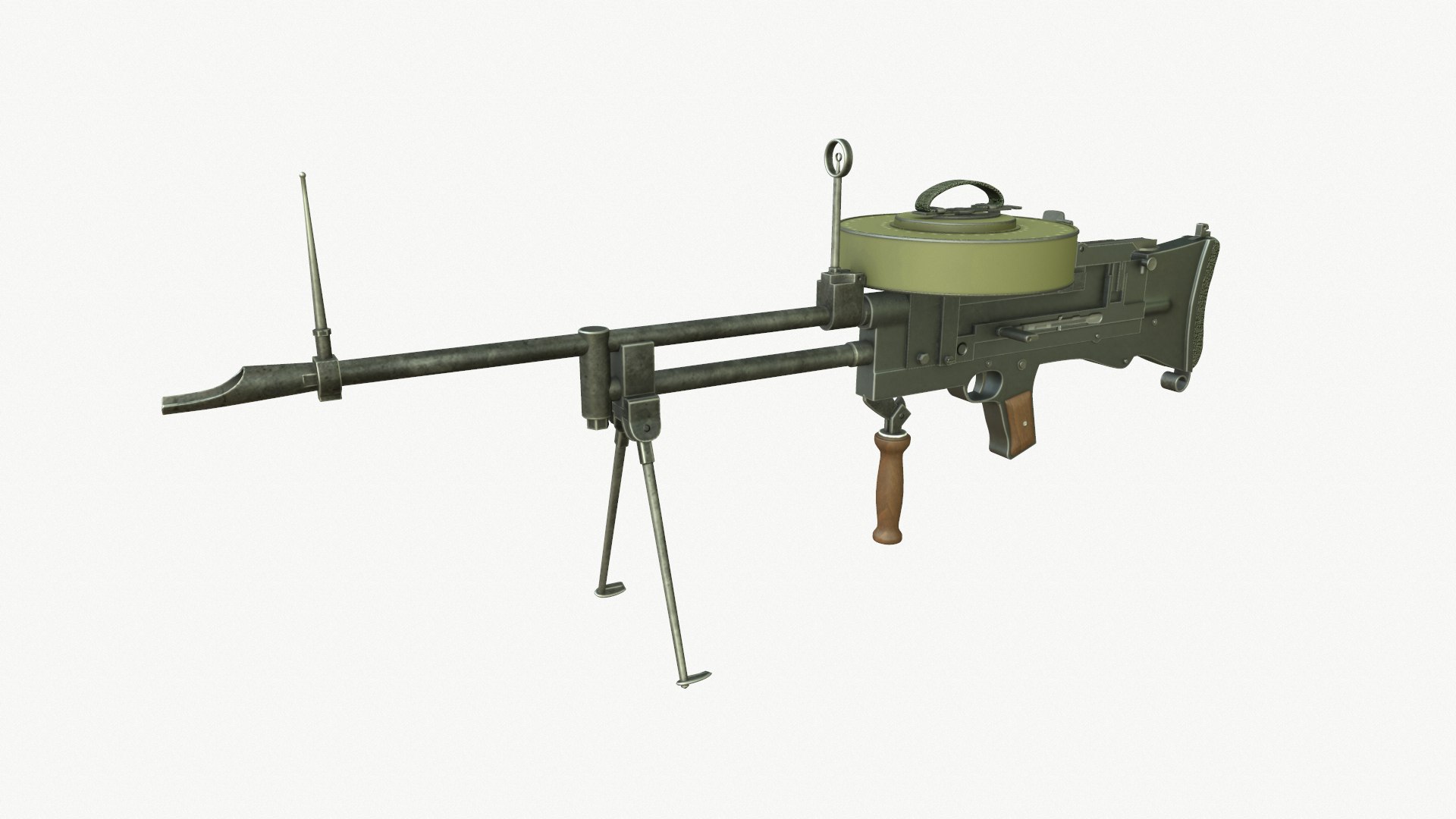 3D Model Machine Gun Vickers K - TurboSquid 2297847