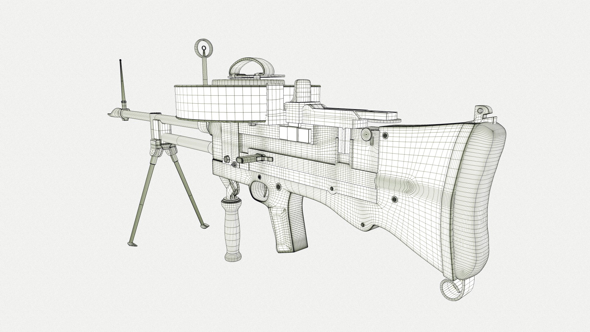 3D Model Machine Gun Vickers K - TurboSquid 2297847