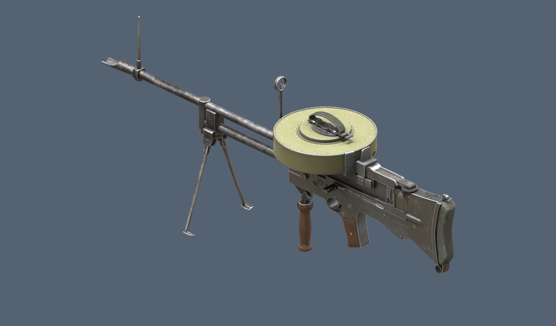 3D Model Machine Gun Vickers K - TurboSquid 2297847