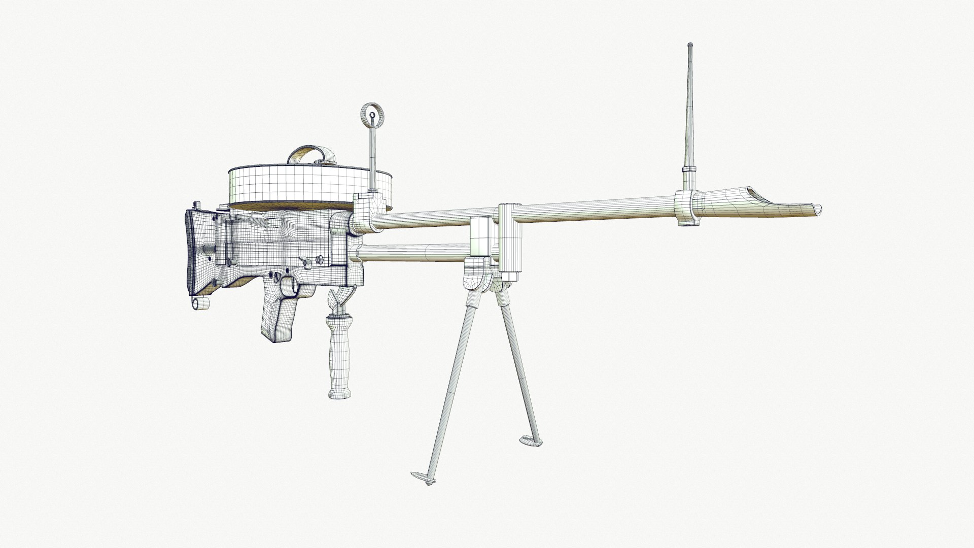 3D Model Machine Gun Vickers K - TurboSquid 2297847