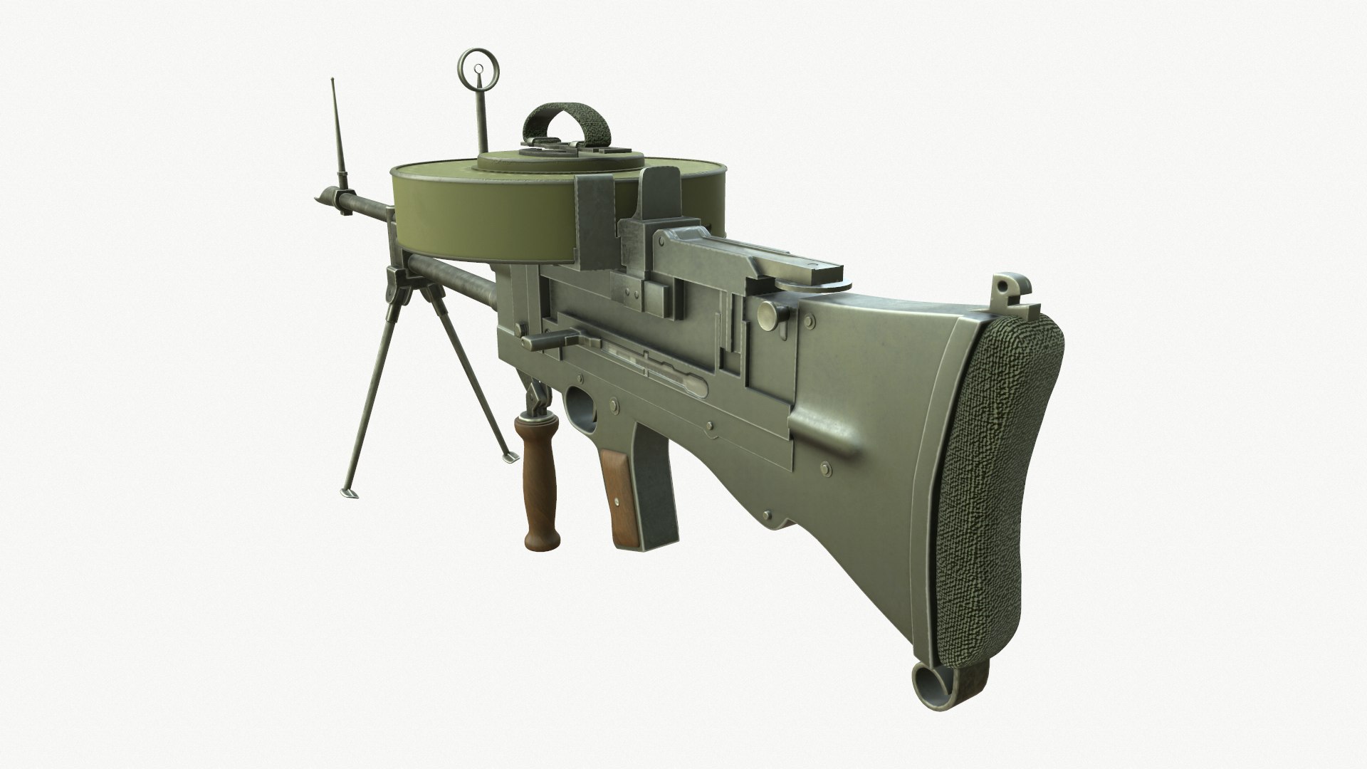 3D Model Machine Gun Vickers K - TurboSquid 2297847