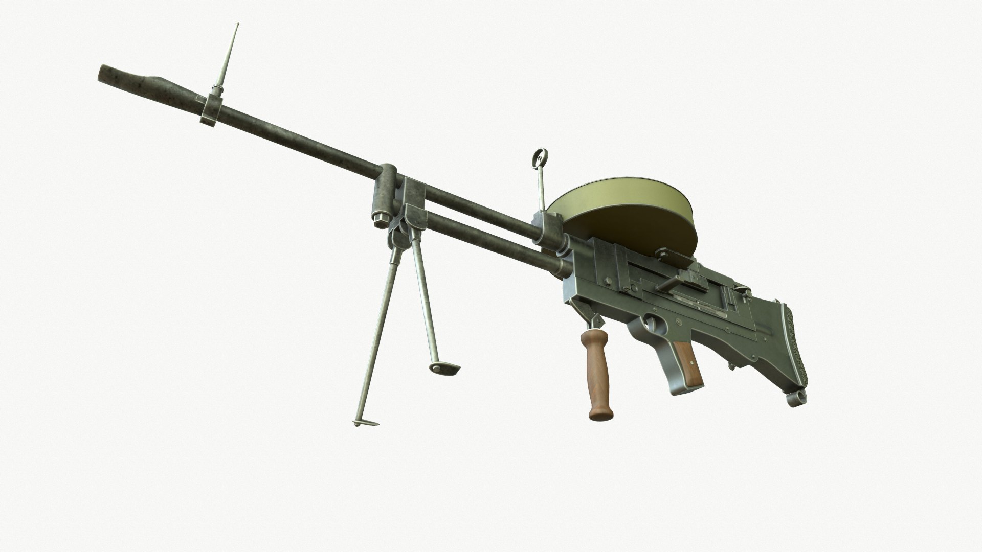 3D Model Machine Gun Vickers K - TurboSquid 2297847