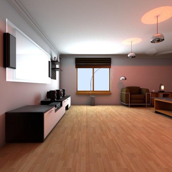 3d exquisite living room model