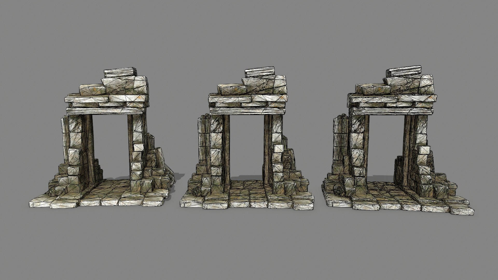3D Ruin Gate - TurboSquid 2148199