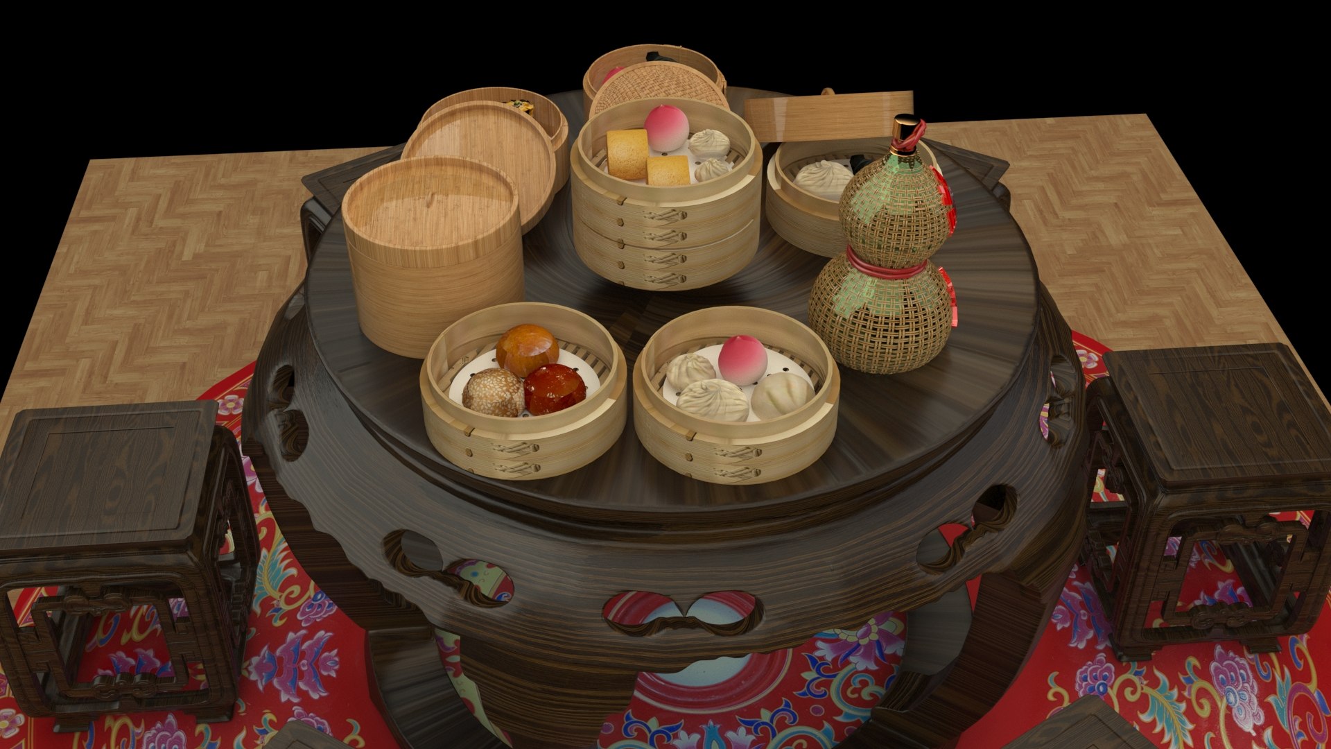 3D Model Chinese Dim Sum - TurboSquid 2143485