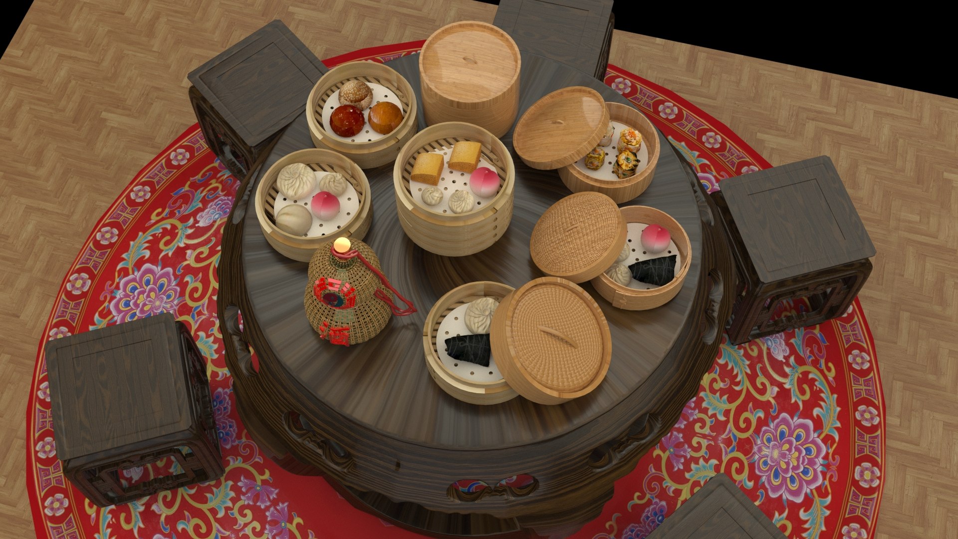 3D Model Chinese Dim Sum - TurboSquid 2143485