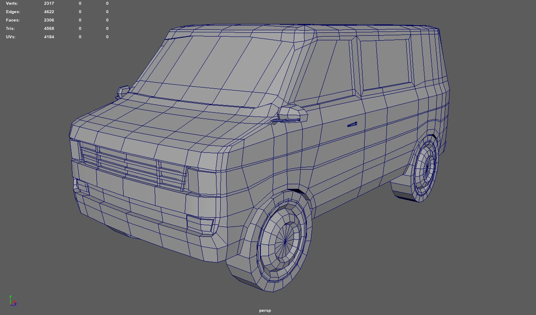 3D Low Poly Van 01 model - TurboSquid 2064172