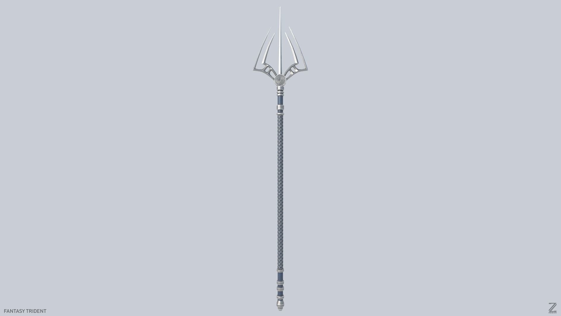 3D Fantasy Trident - TurboSquid 2237317