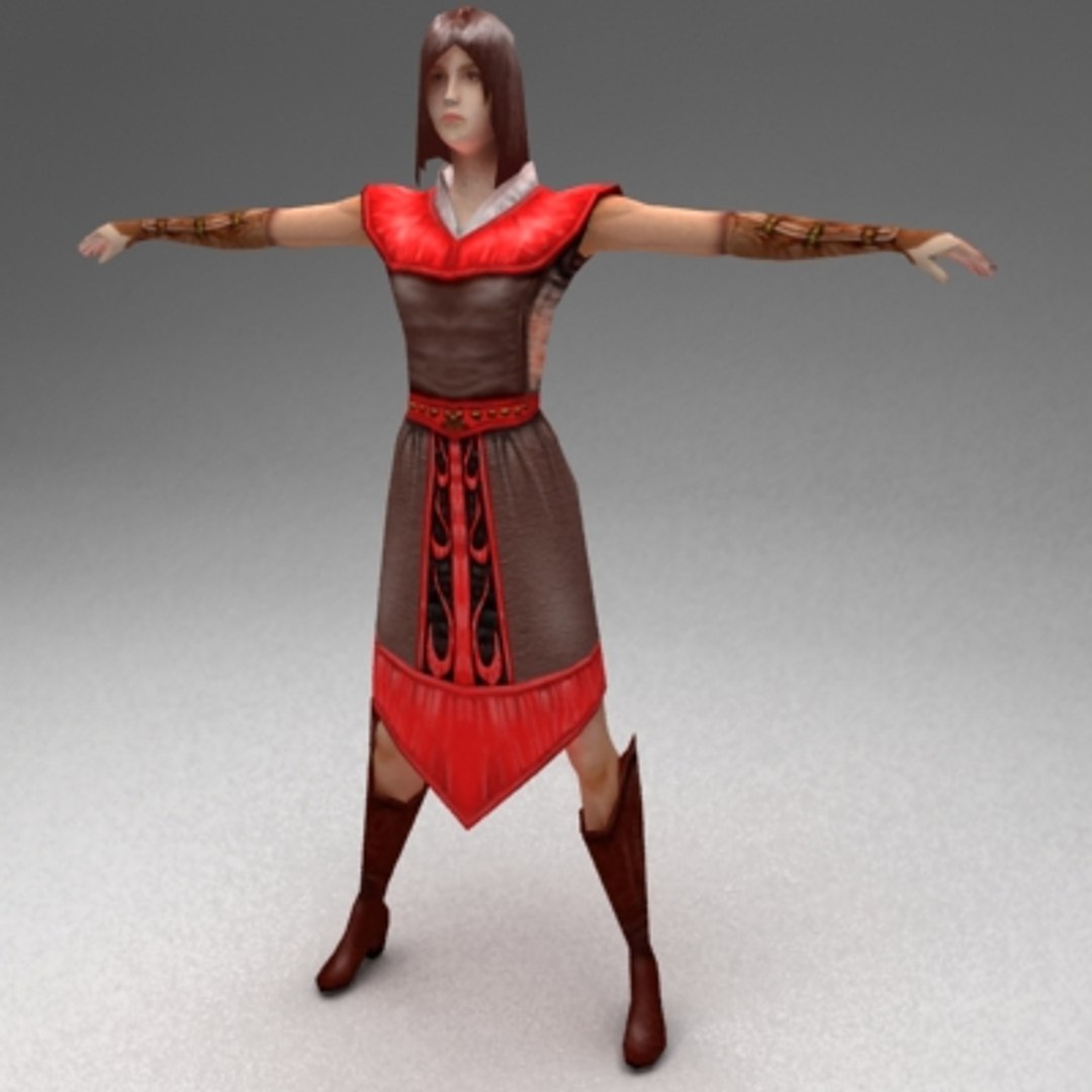 3d female citizen model