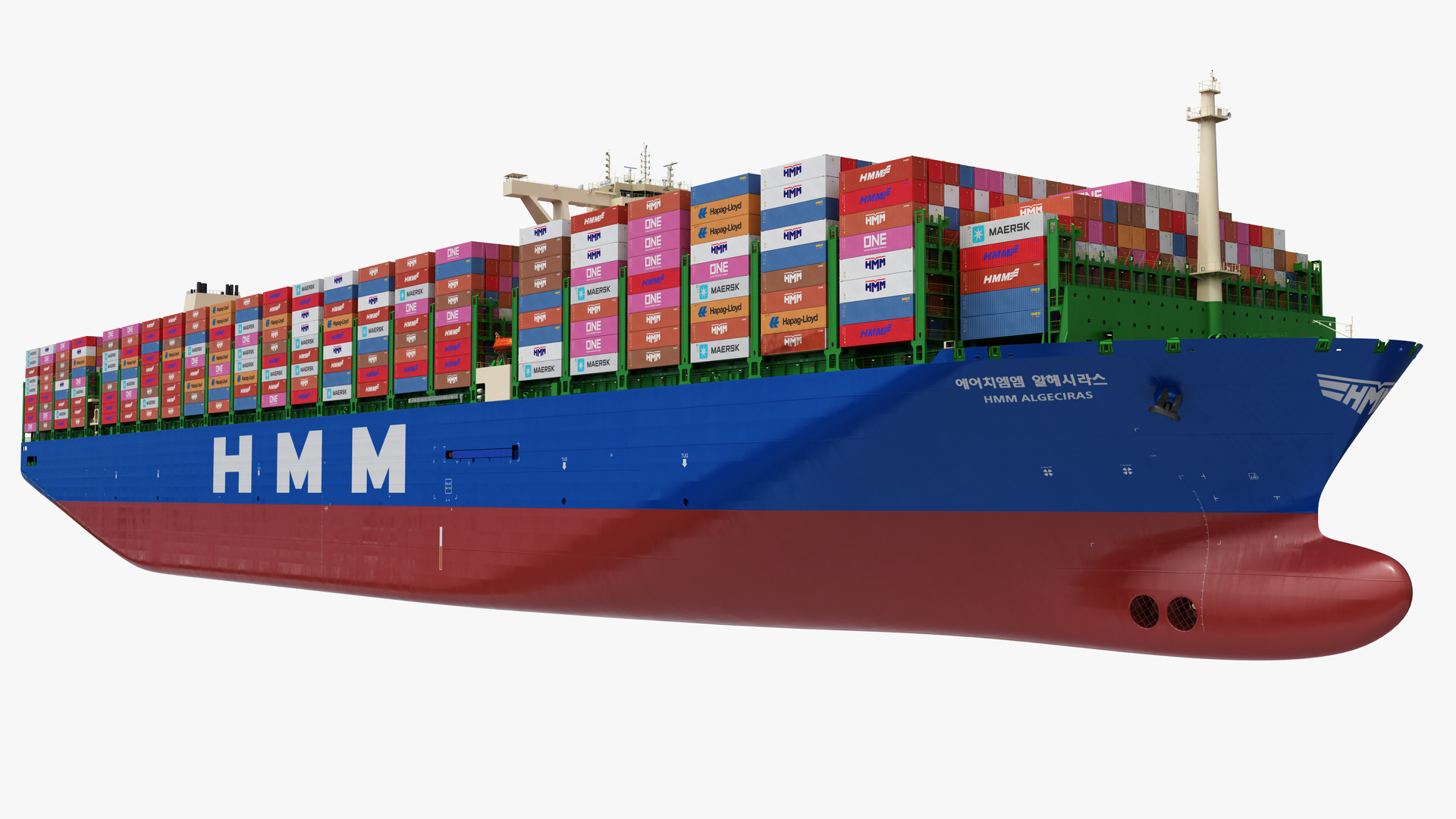 HMM Algeciras Class Container Ship 3D model - TurboSquid 1761925