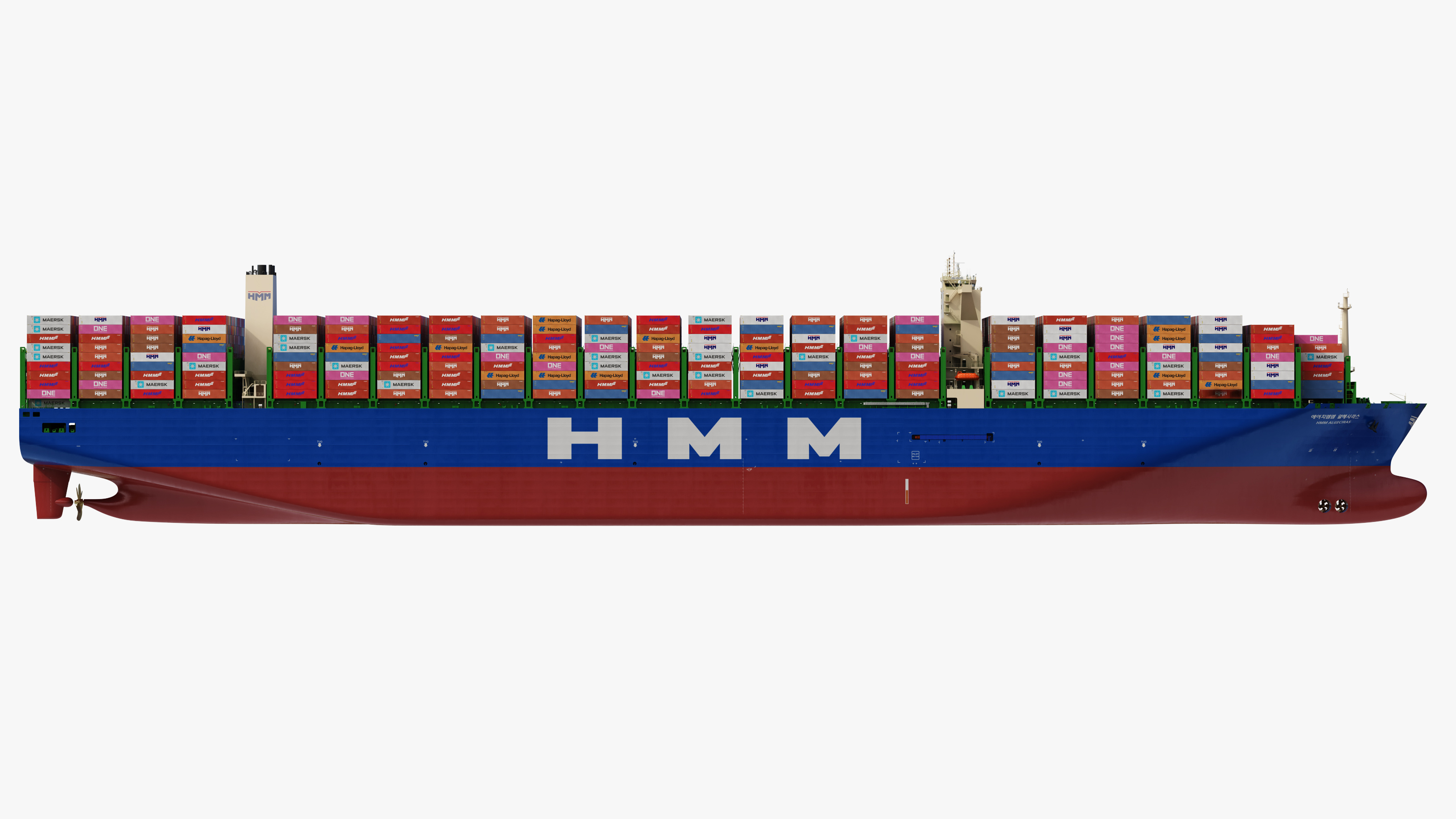 HMM Algeciras Class Container Ship 3D model - TurboSquid 1761925