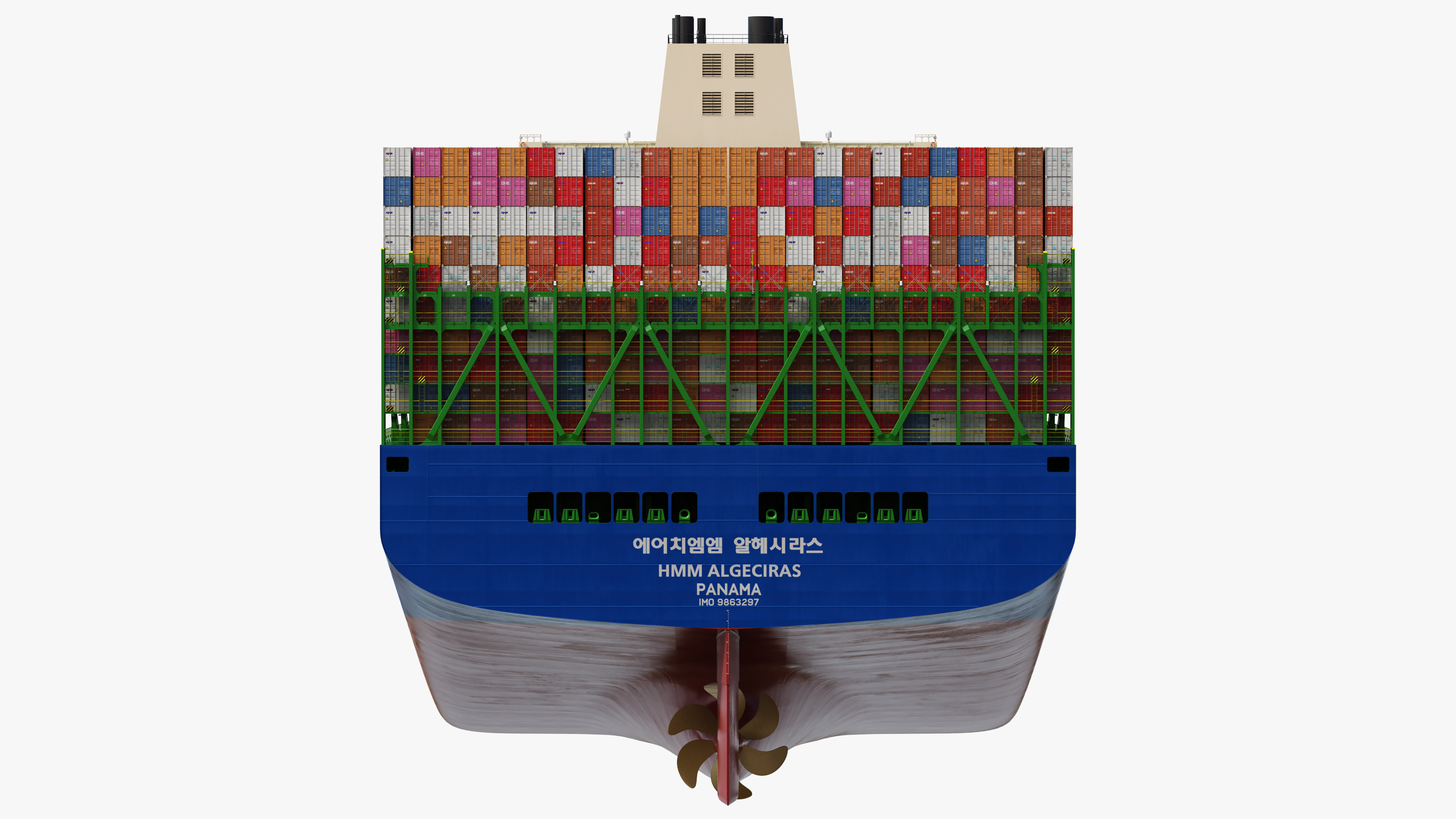 HMM Algeciras Class Container Ship 3D model - TurboSquid 1761925