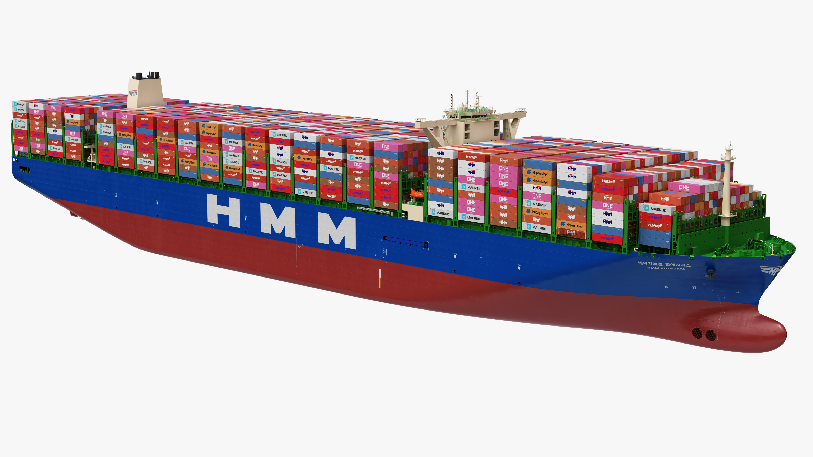 HMM Algeciras Class Container Ship 3D model - TurboSquid 1761925