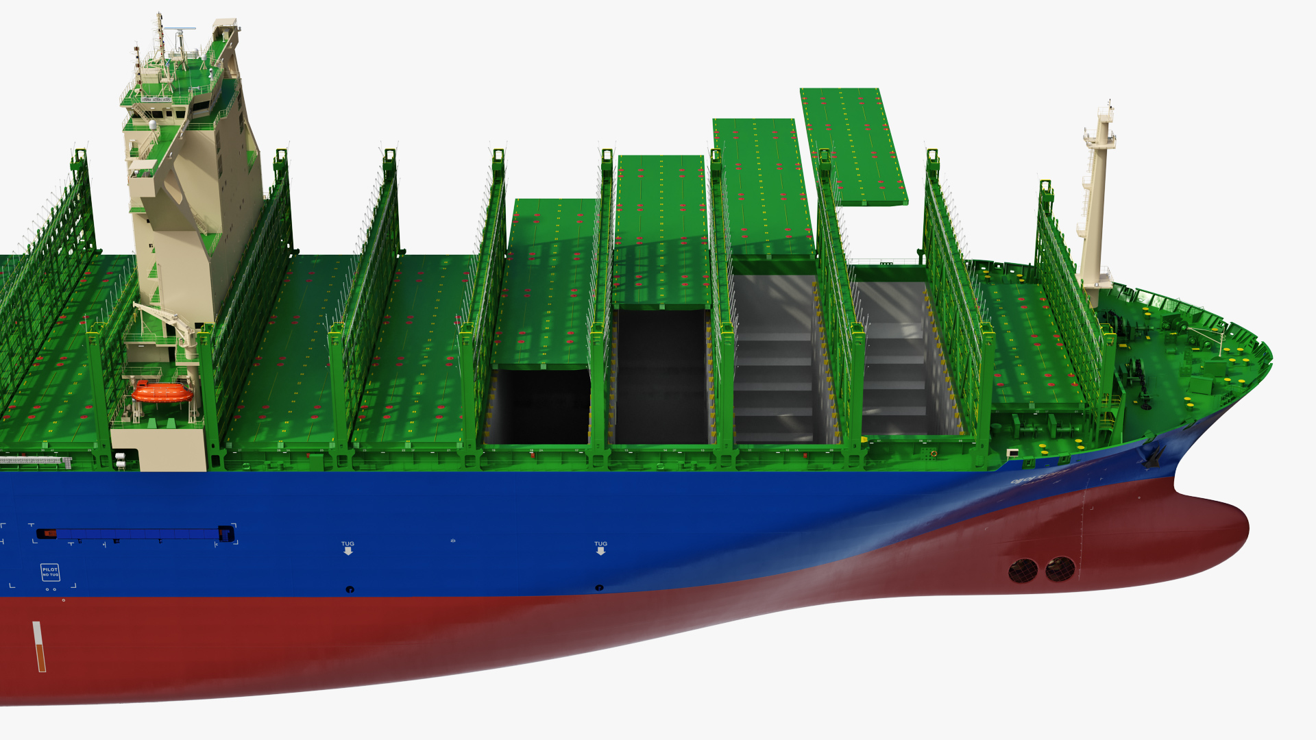HMM Algeciras Class Container Ship 3D model - TurboSquid 1761925