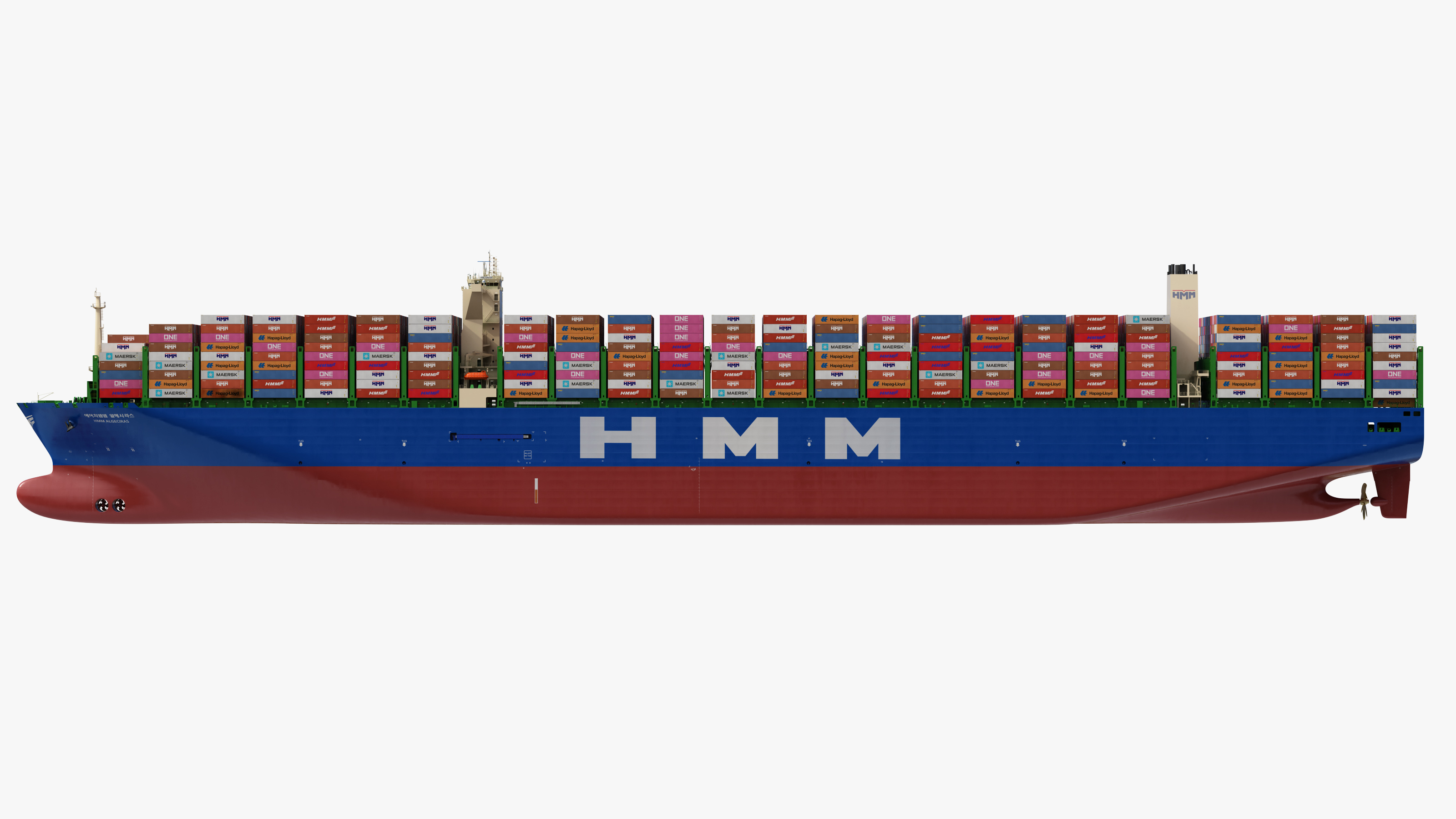 HMM Algeciras Class Container Ship 3D model - TurboSquid 1761925