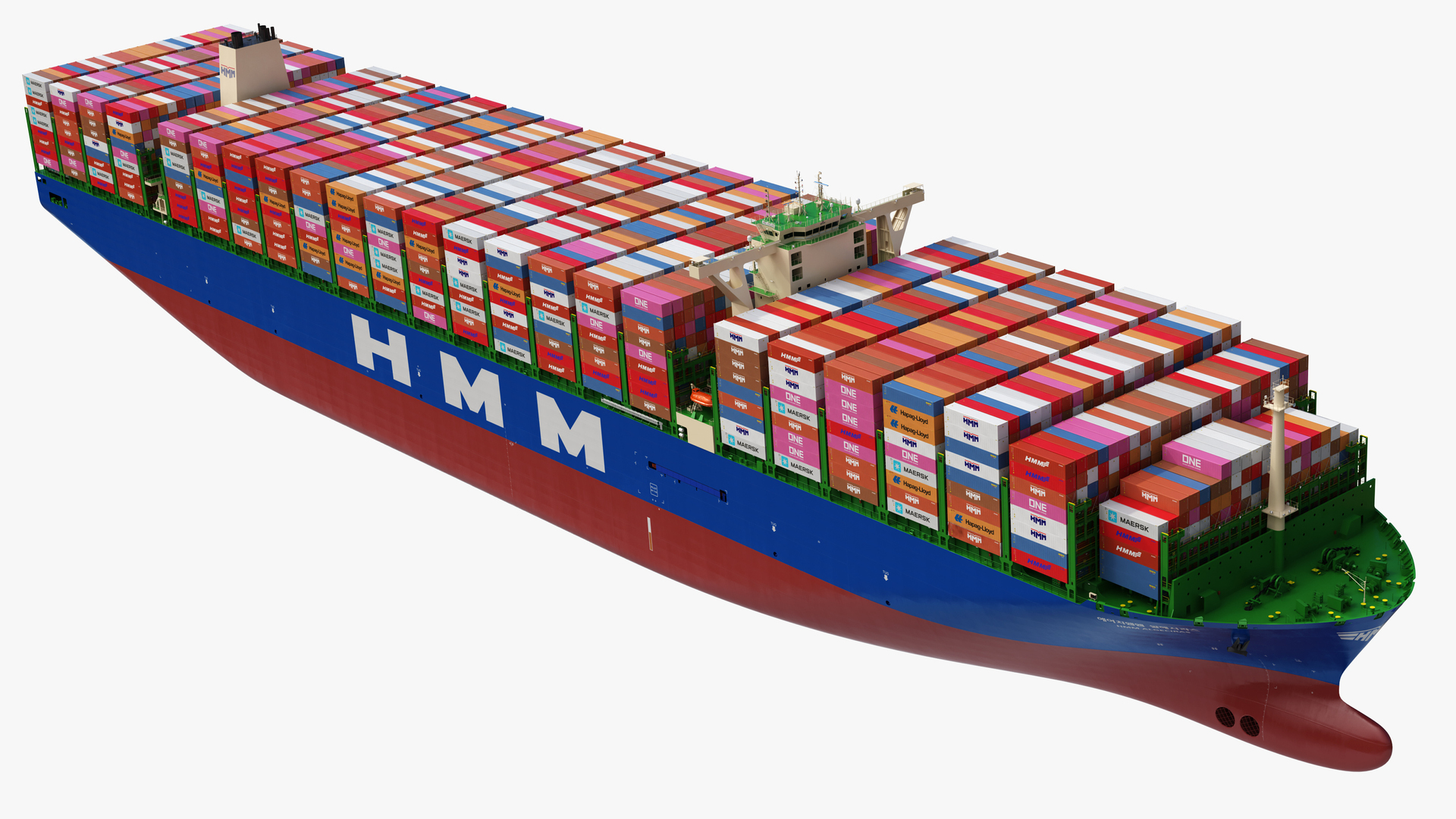 HMM Algeciras Class Container Ship 3D model - TurboSquid 1761925